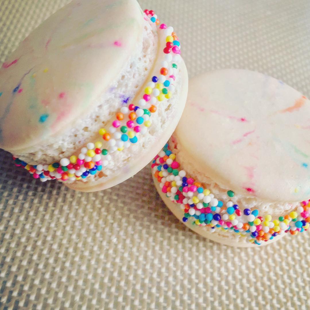 Birthday Cake Macarons